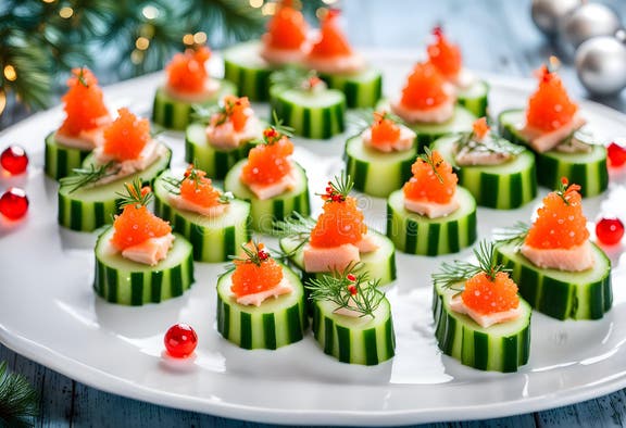 Christmas tree canape stock illustration. Illustration of christmas ...