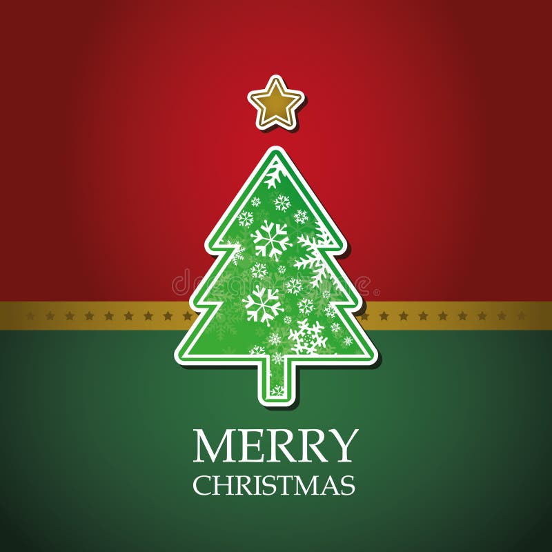 Christmas tree card stock vector. Illustration of sweet - 17411452