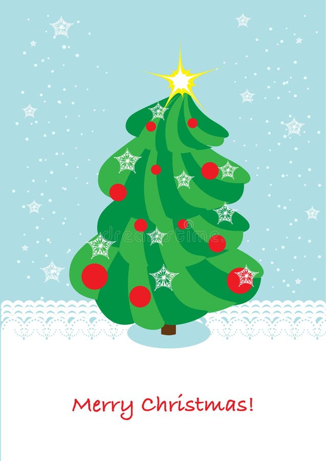 Christmas tree card stock vector. Illustration of abstract - 21317295