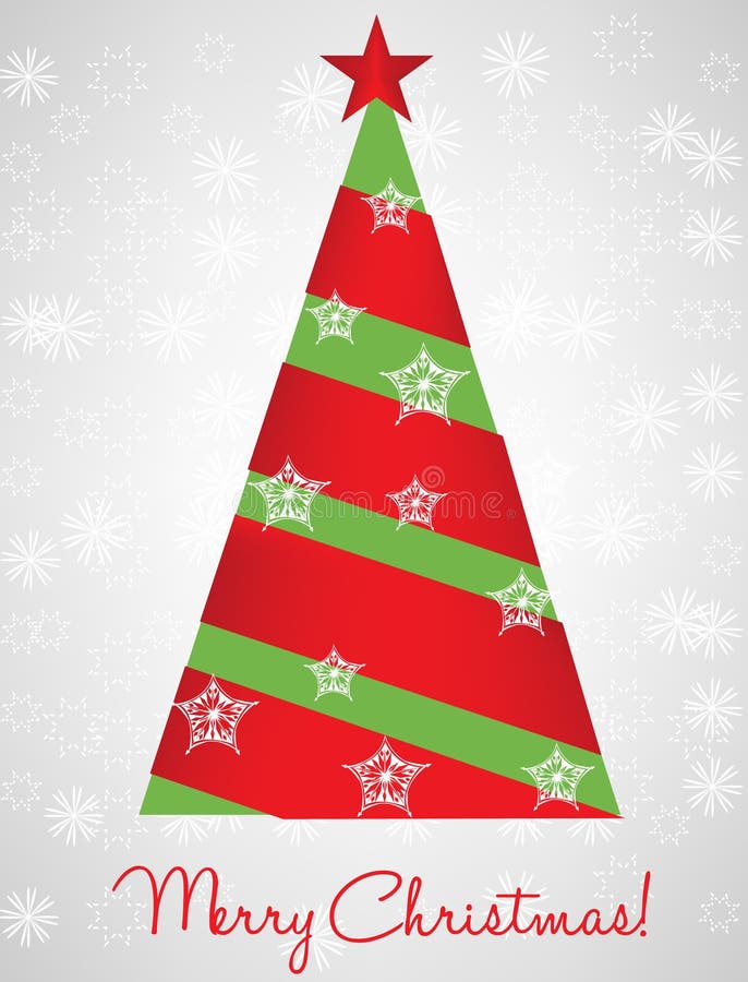 Christmas tree card stock vector. Illustration of stylized - 21430236