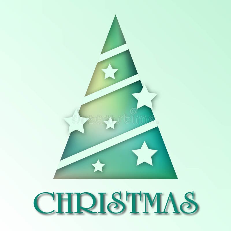 Christmas Tree Paper Texture Card Stock Vector - Illustration of brand ...