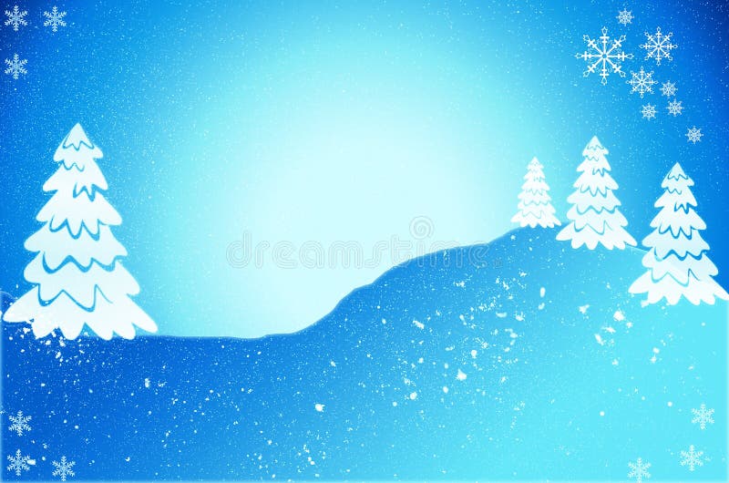 Christmas Tree Card with Snow. Christmas Tree Illustration Stock ...