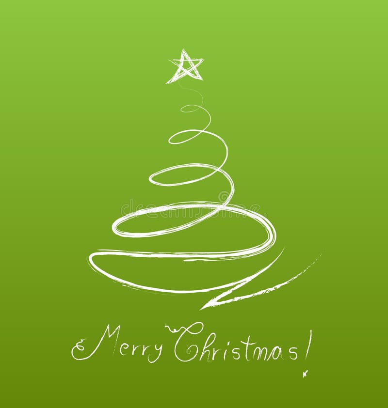 Christmas Tree Card Template Isolated Design Vector Stock Vector ...