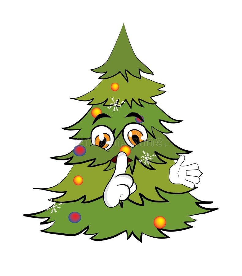 Sad christmas tree cartoon stock illustration. Illustration of sorrow ...