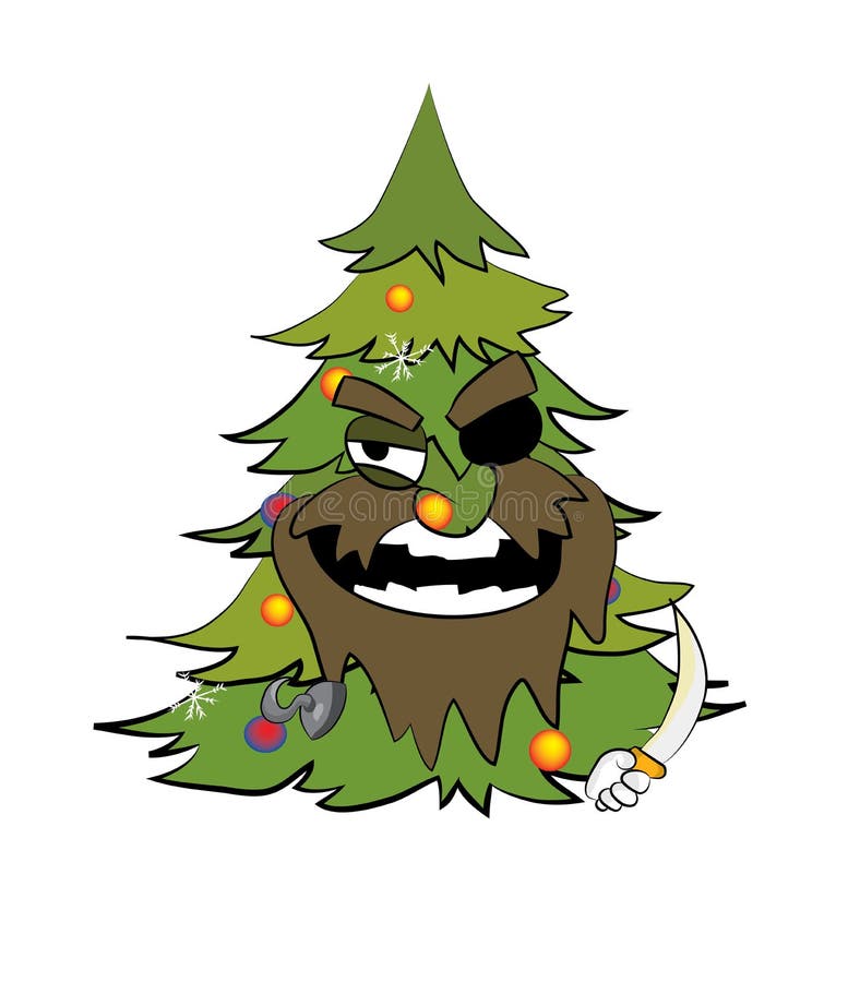 Sad christmas tree cartoon stock illustration. Illustration of sorrow ...