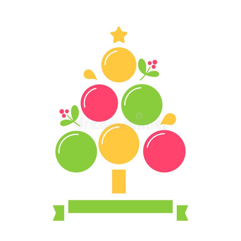 Christmas Tree Chart Template. Stock Vector - Illustration of holidays ...