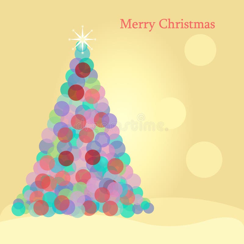 Christmas Tree Circle stock vector. Illustration of magic - 35309627