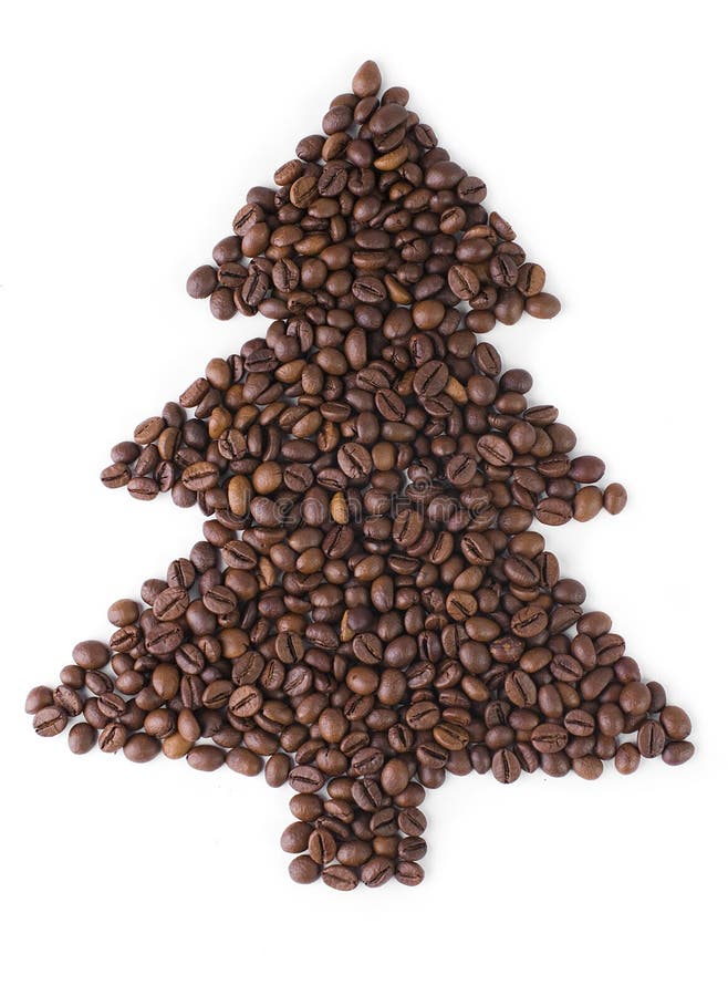 Christmas Tree from Coffee Beans. Stock Image - Image of handle, flavor ...