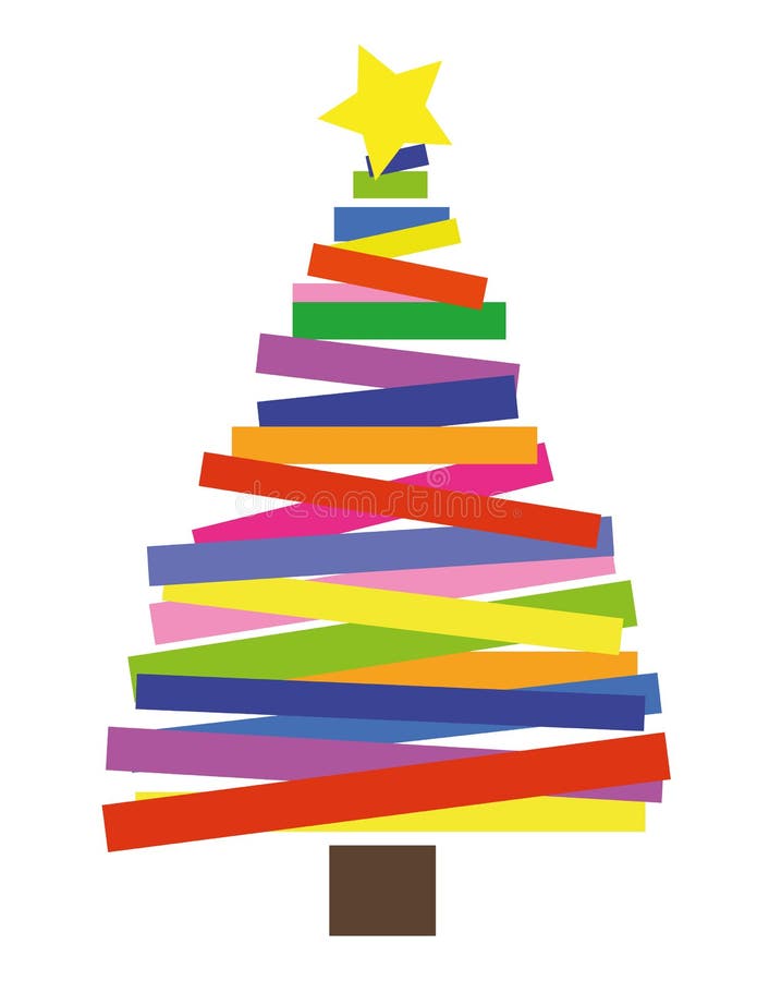 Christmas Tree Collage stock illustration. Illustration of shape - 62039940