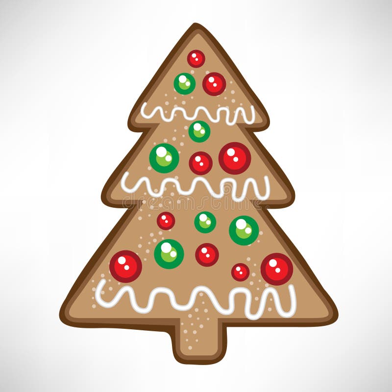 Christmas tree cookie stock vector. Illustration of bread - 21430192