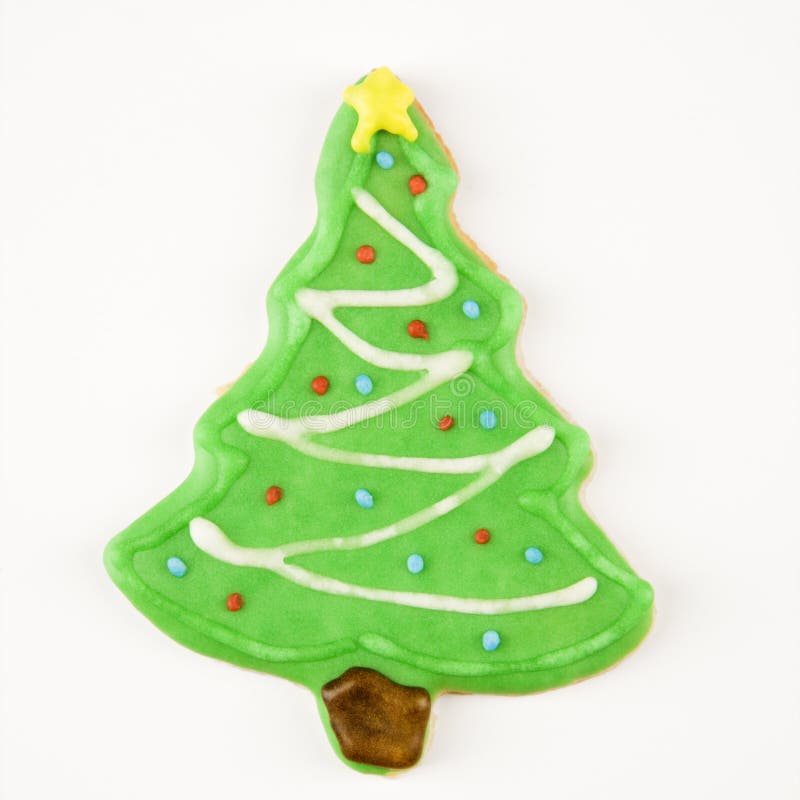 Christmas tree cookie. stock image. Image of holiday, sugar - 3533525