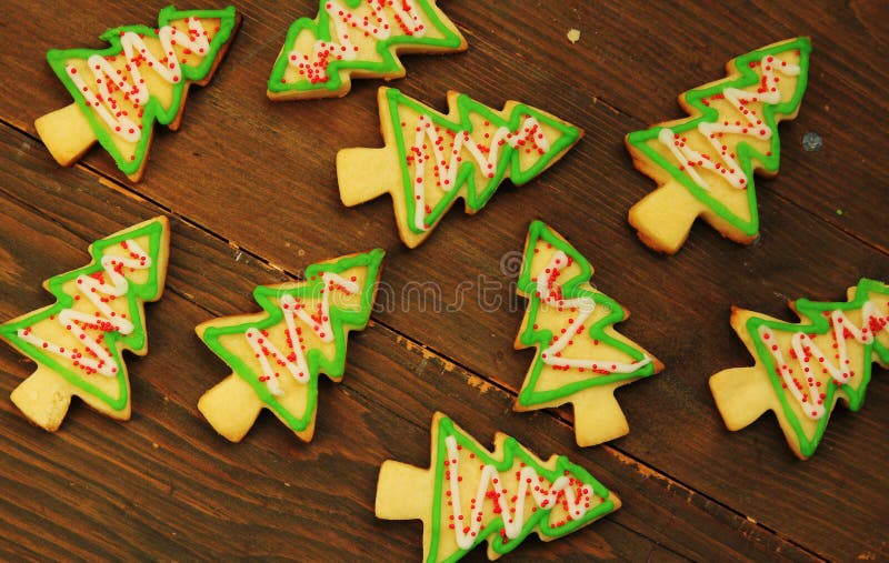 Christmas tree cookies stock image. Image of claus, handmade - 27769045