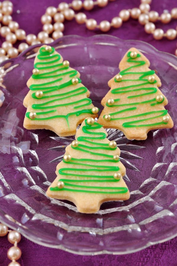 Christmas Tree Cookies stock photo. Image of ball, food - 33448614