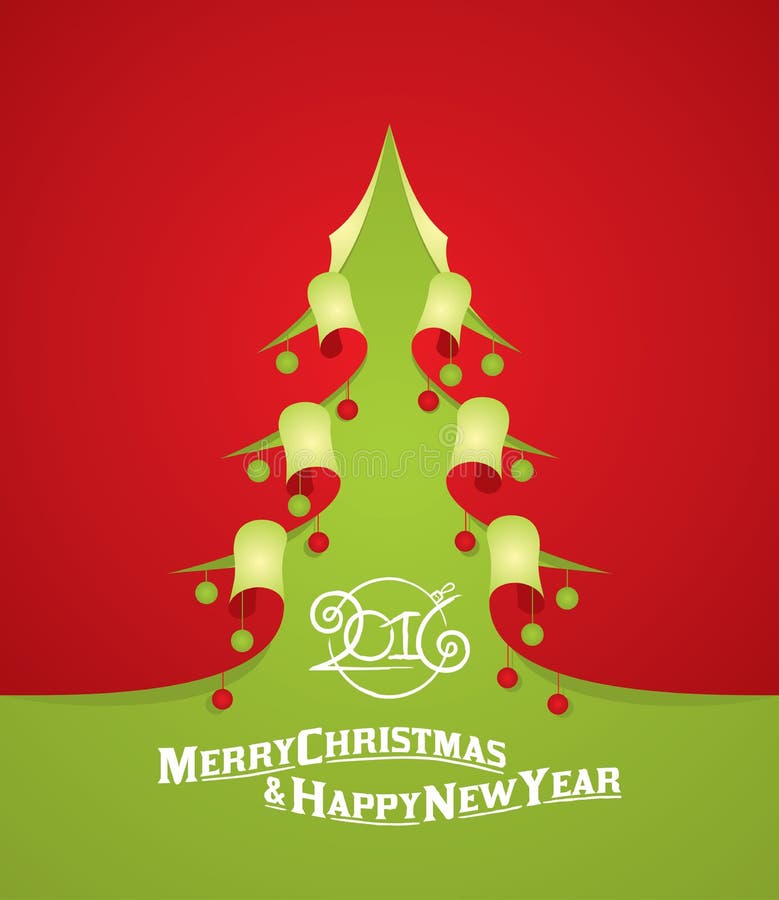 Christmas tree curl paper stock illustration. Illustration of modern ...