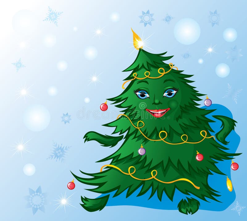 Christmas tree dance stock vector. Illustration of cartoon - 22022688
