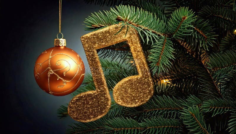 A Christmas Tree Decorated with a Firefly Ball and Musical Note Creates ...