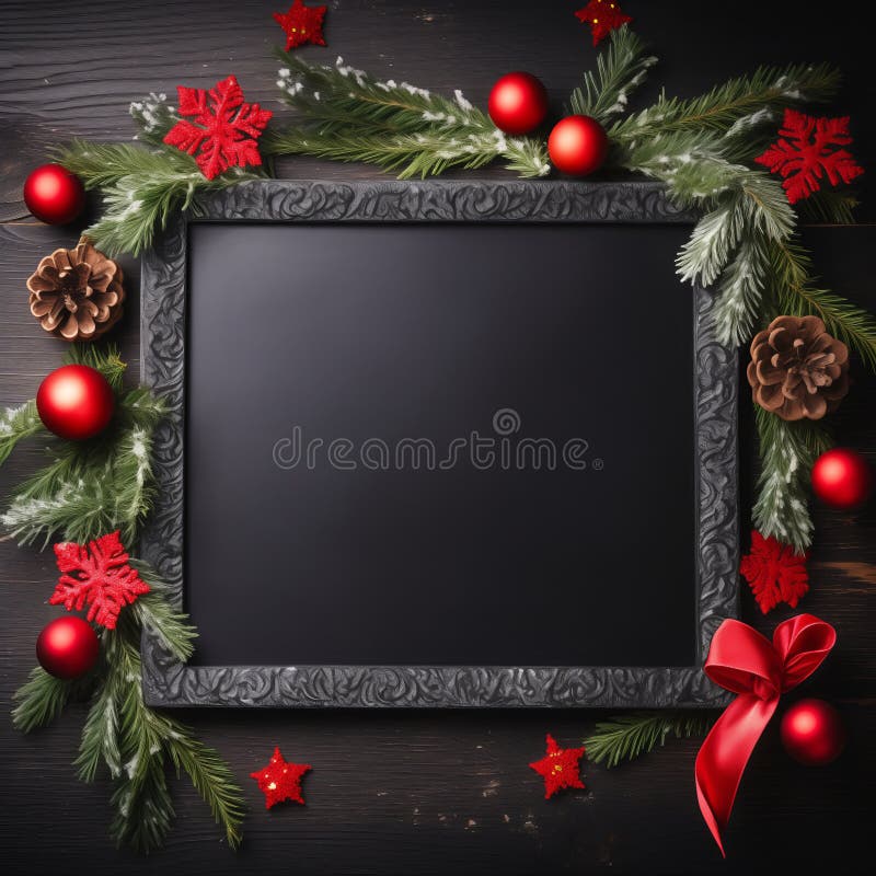 Christmas decorated frame stock illustration. Illustration of pattern ...