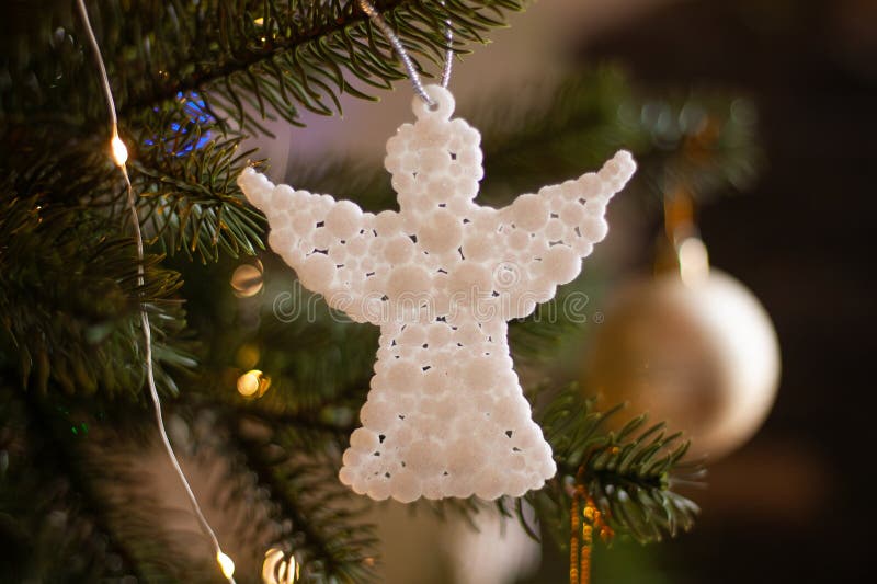 Christmas Tree Decoration Angels on the Christmas Tree Stock Photo ...