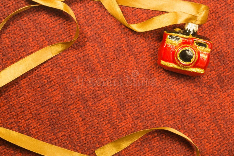 Christmas Tree Decoration on Textile Background. Christmas Tree Toy in ...