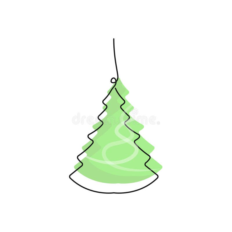 Christmas Tree Decoration Vector. Christmas Tree on a String. Elena ...