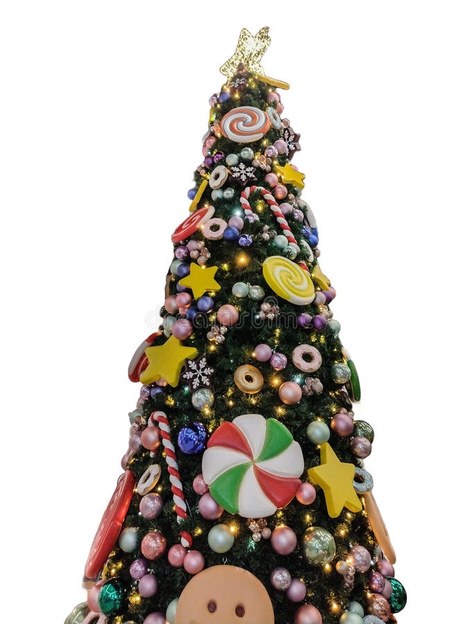 Christmas Tree with Decorations in the Form of Sweets, but Also with ...