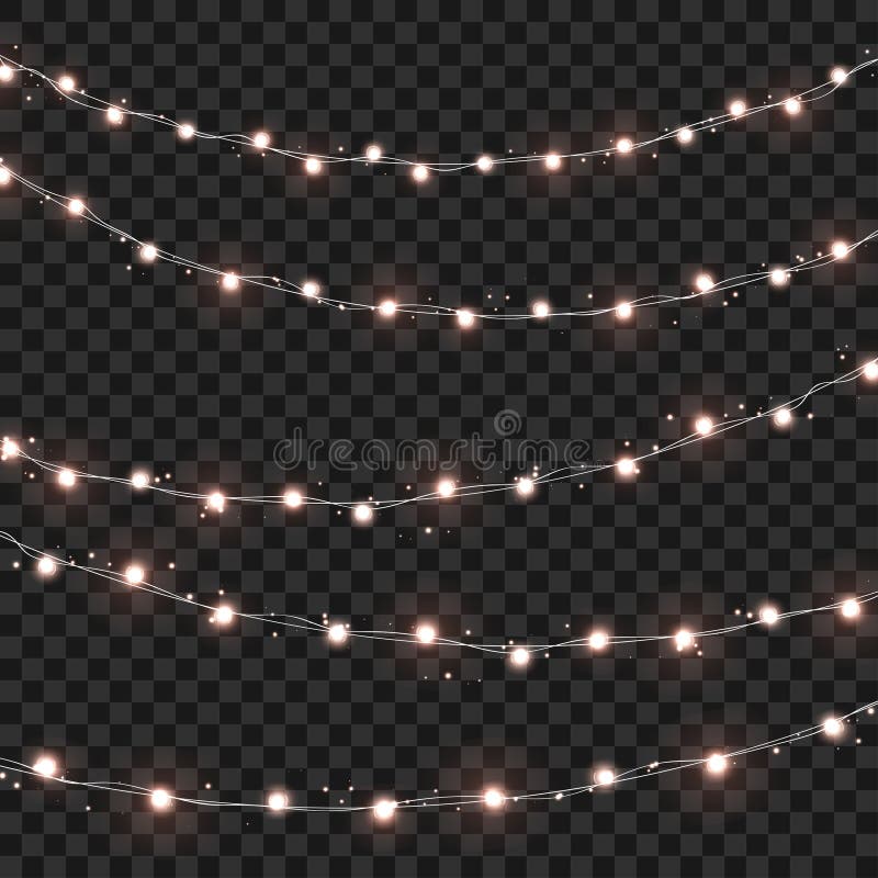 Christmas Tree Decorations with Ornaments and Lights Vector Stock ...