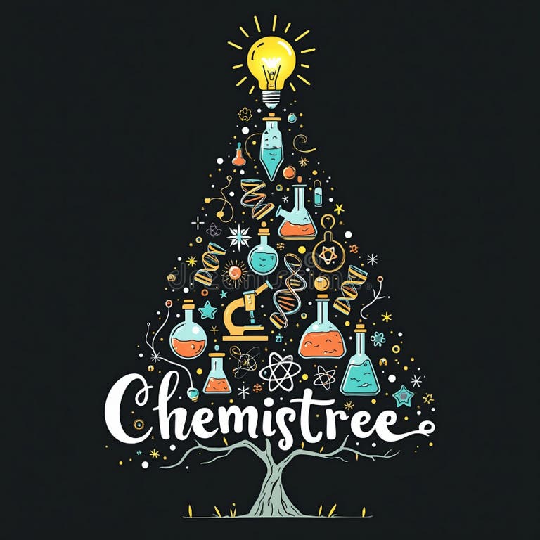 Christmas Tree, this Design Features Various Scientific the Word ...
