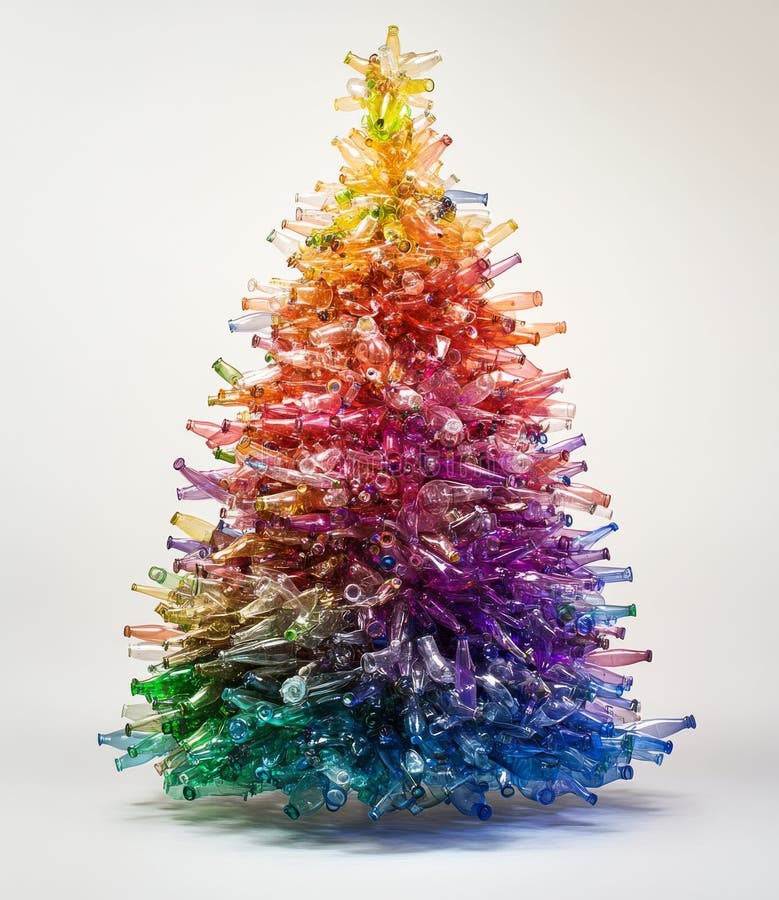 A Christmas Tree Designed with a Modern Twist, Created from Recycled ...
