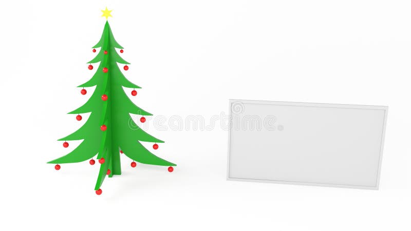 Christmas tree desk stock illustration. Illustration of event - 82086354