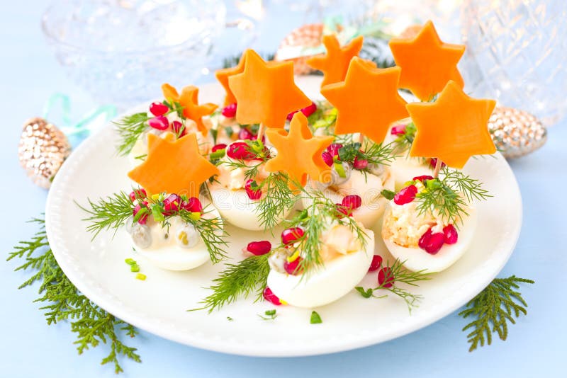 Christmas Tree Deviled Eggs. Stock Image - Image of creative, appetizer ...