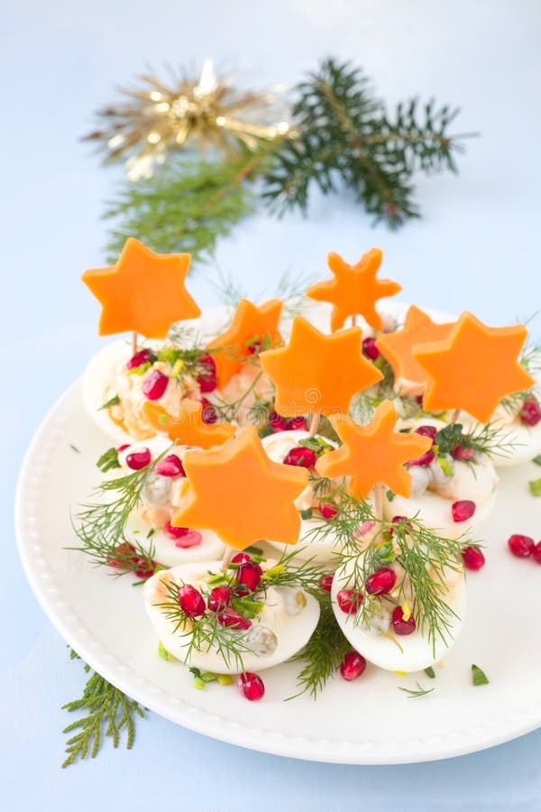 Christmas Tree Deviled Eggs. Stock Photo - Image of snack, light: 134975178