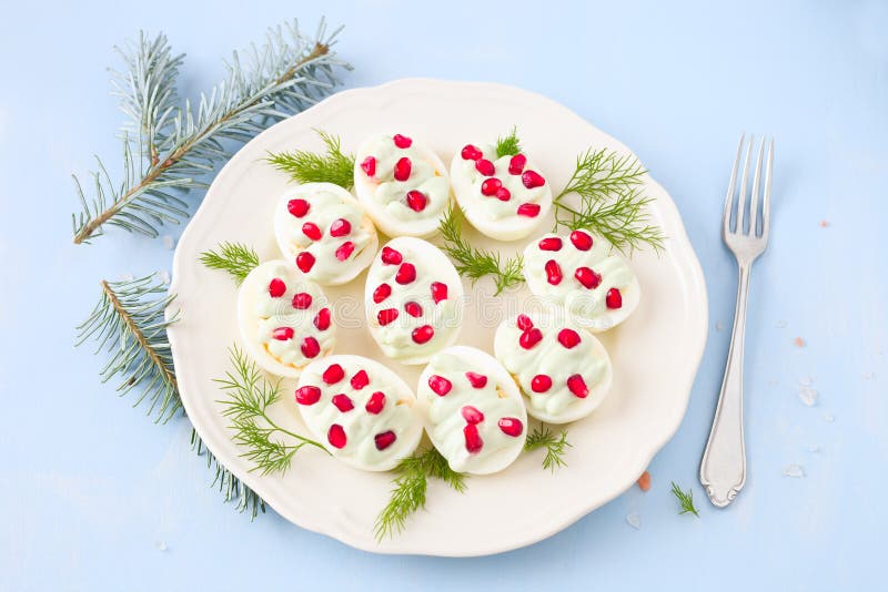 Christmas Tree Deviled Eggs. Stock Photo - Image of festive, year ...