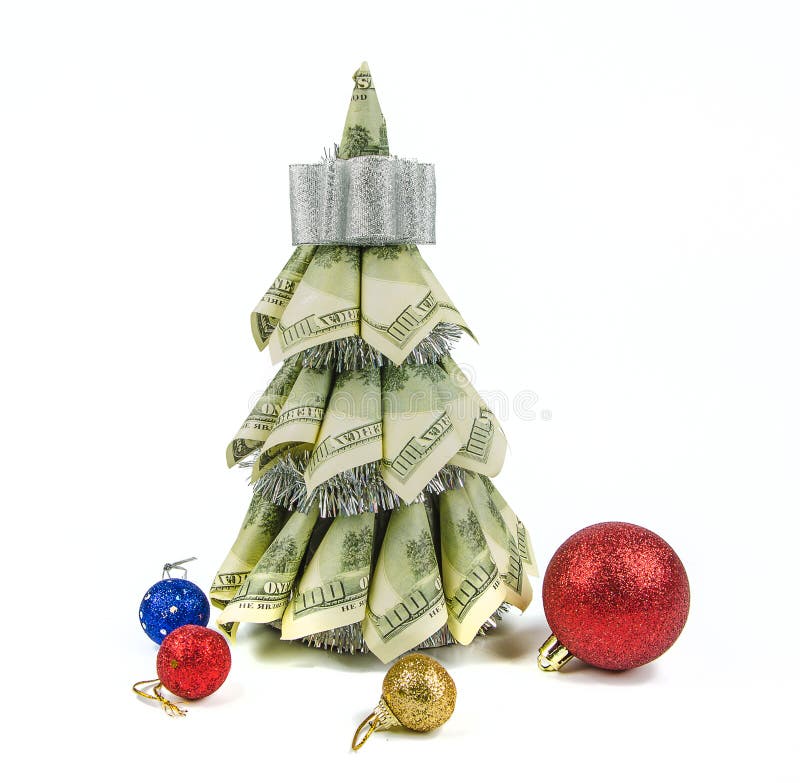 Cash Bonus As Gift for Christmas Stock Image - Image of bonus, cash ...