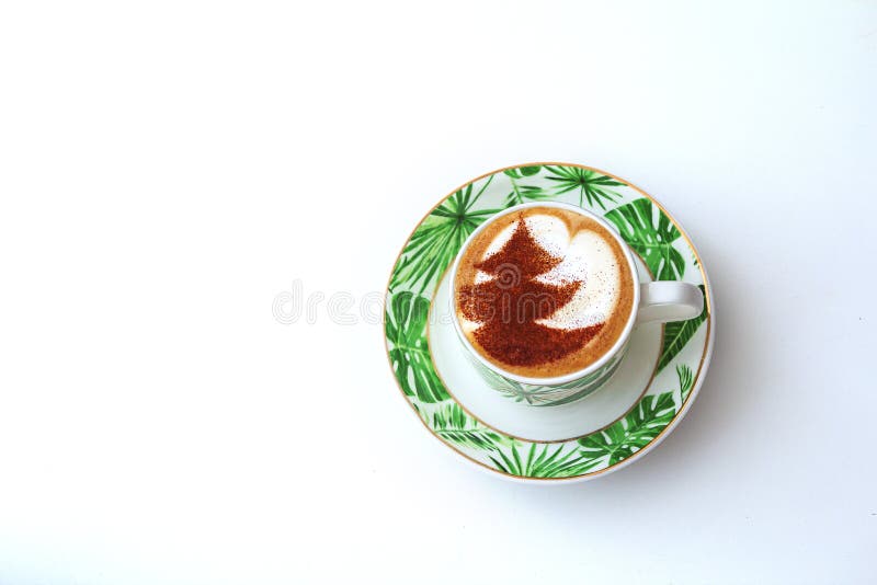 Coffee Cup and Christmas Tree Stock Photo - Image of christmas ...