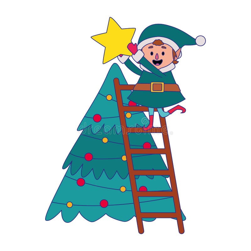 Putting Star Christmas Tree Stock Illustrations – 54 Putting Star ...