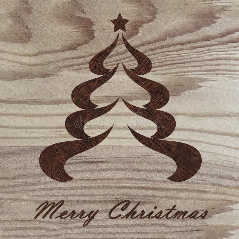 Christmas Tree Engraved on Wood with Pyrography Technique. Hobby. DIY ...