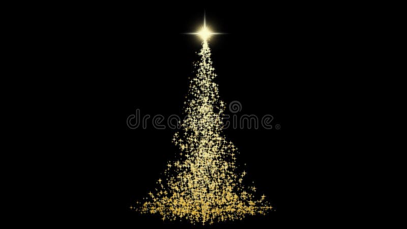 Christmas Tree Falling from the Star Light Animation 4k Stock Footage ...