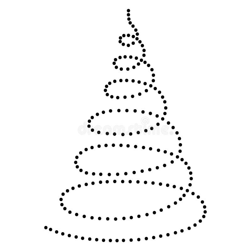 Abstract Spiral Christmas Tree Stock Vector - Illustration of design ...