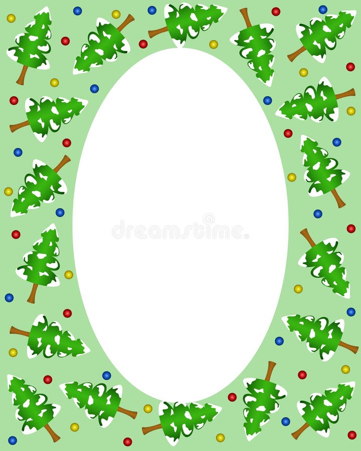 Christmas tree frame stock vector. Illustration of season - 28067934