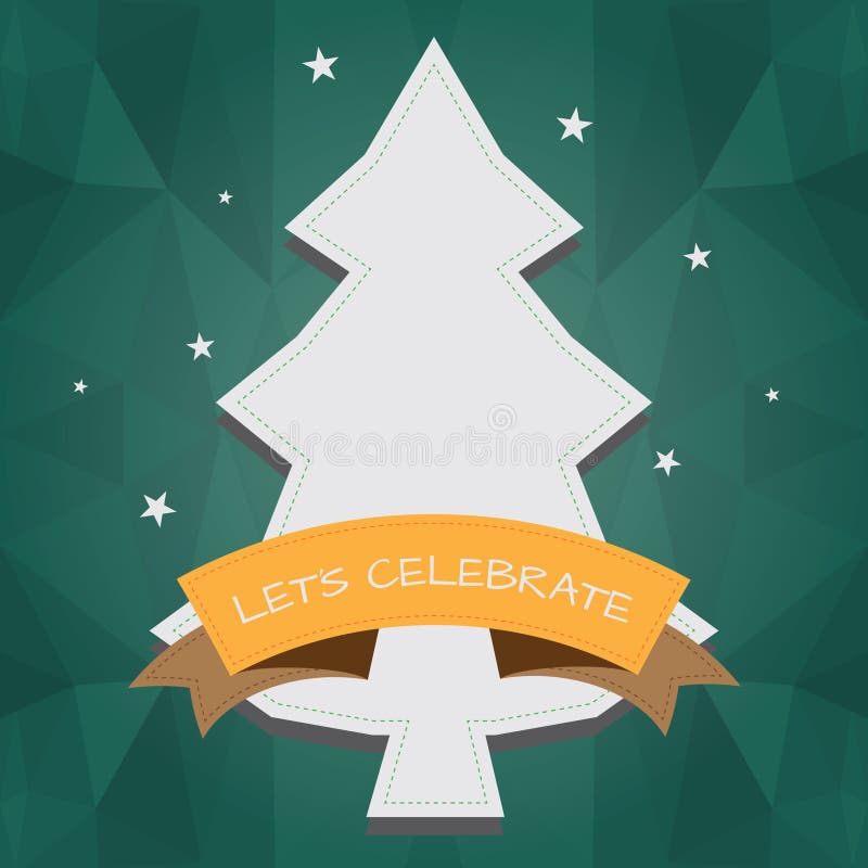 Christmas Tree Frame. Vector Illustration Decorative Background Design ...