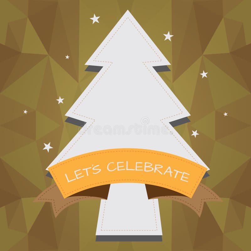 Christmas Tree Frame. Vector Illustration Decorative Design Stock ...