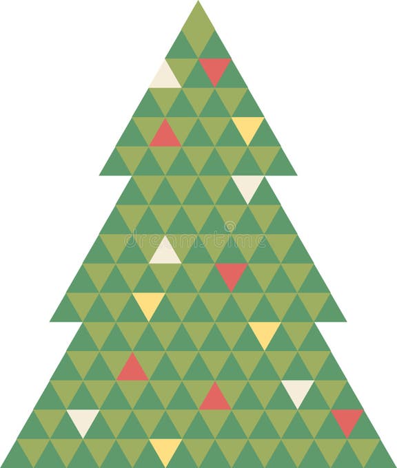 Christmas Tree Geometric Pattern Stock Vector - Illustration of ...