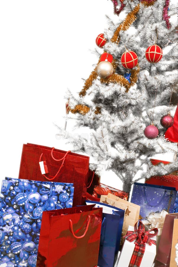 Christmas tree and gift stock photo. Image of globe, shopping - 16956652
