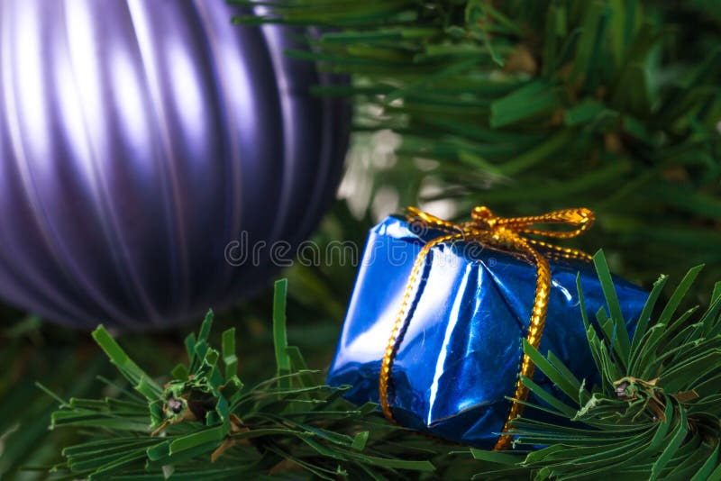 Christmas Tree with Gift Box Stock Photo - Image of bush, holiday: 35940774
