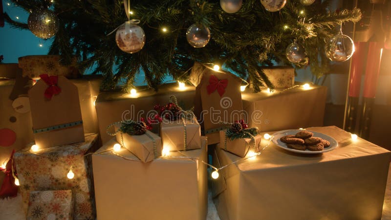 Christmas Tree with Gift Packages Stock Photo - Image of xmas ...