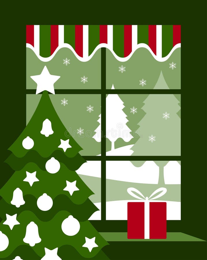 Christmas Tree Window Stock Illustrations – 50,426 Christmas Tree ...