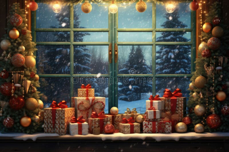 Christmas Tree As Technical Blueprint Drawing. Christmas Technical ...