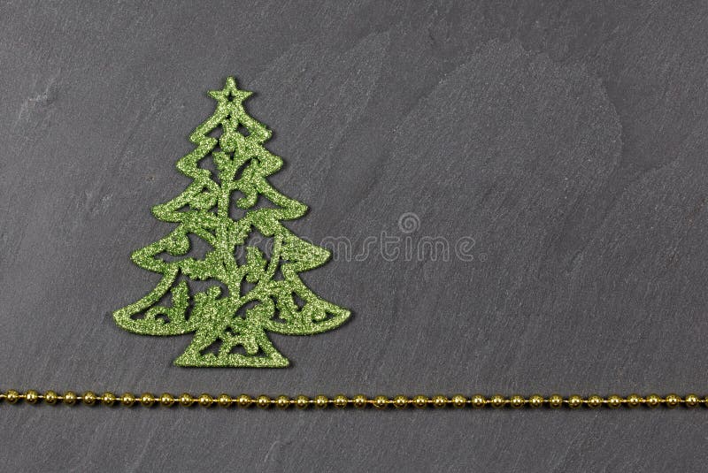Christmas Tree on a Gray Background. Stock Image - Image of frost ...