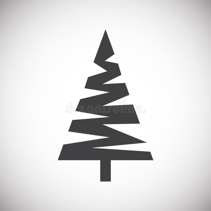 Christmas Tree Icon on Background for Graphic and Web Design. Simple ...