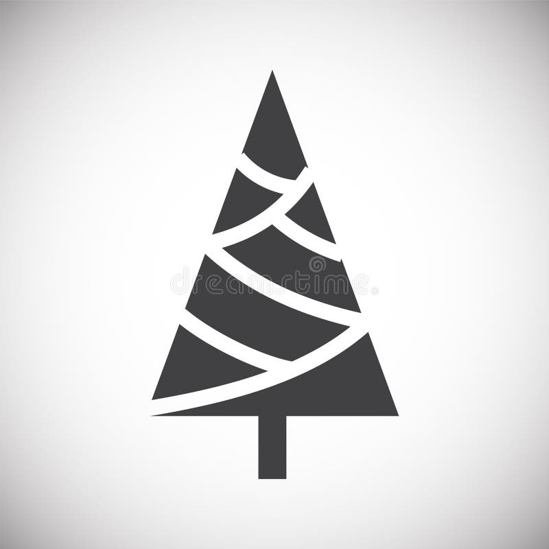Christmas Tree Icon on Background for Graphic and Web Design. Simple ...
